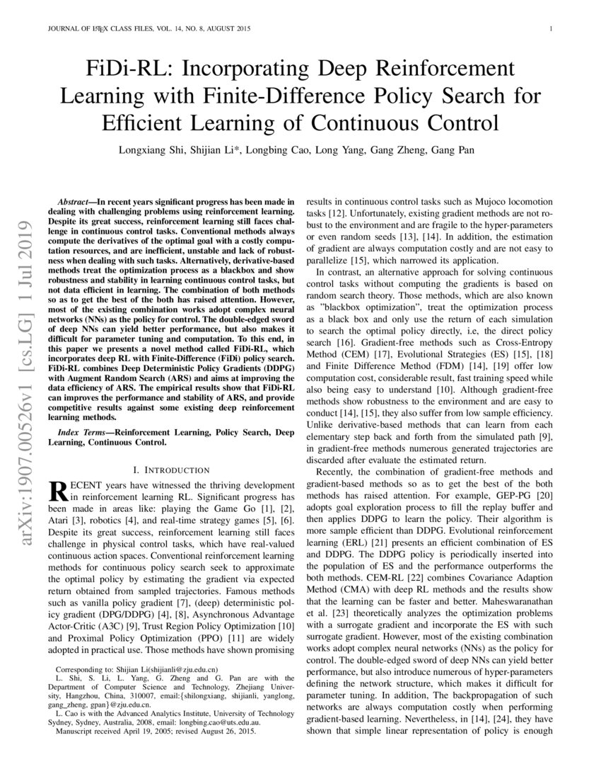 FiDi-RL: Incorporating Deep Reinforcement Learning with Finite ...