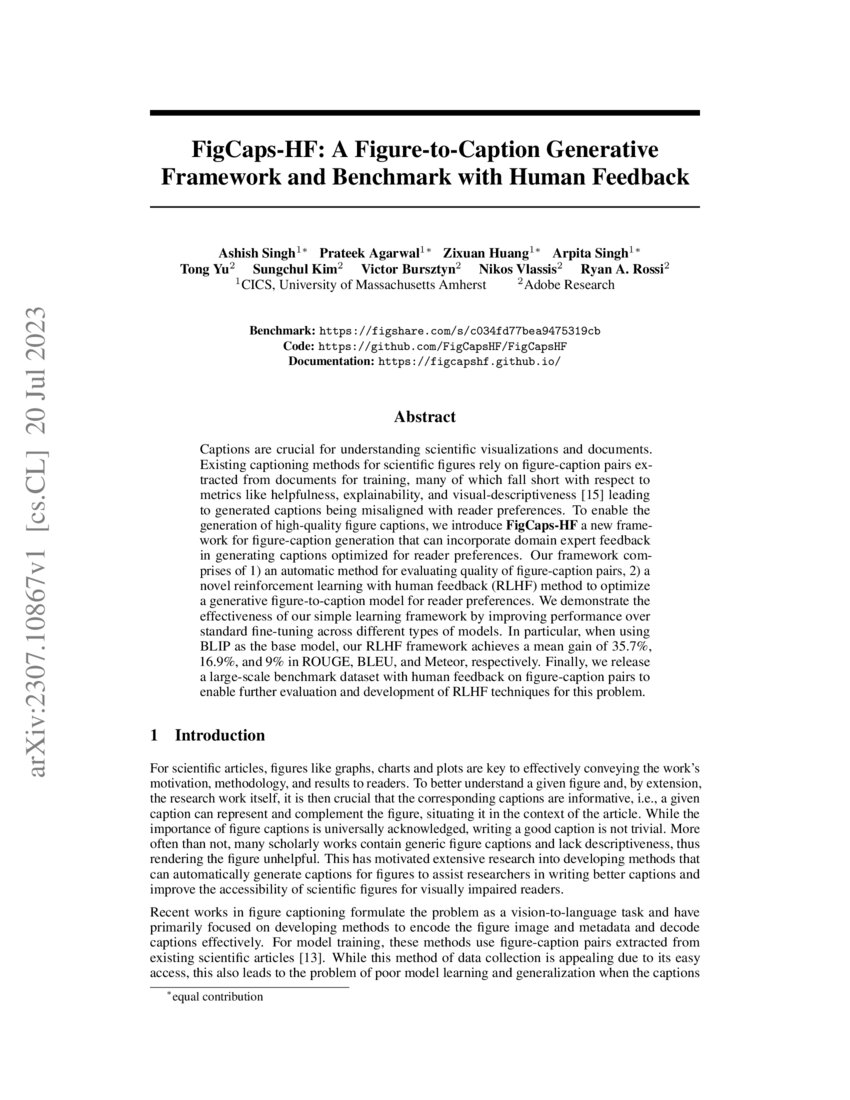 FigCaps-HF: A Figure-to-Caption Generative Framework and Benchmark with Human Feedback | DeepAI