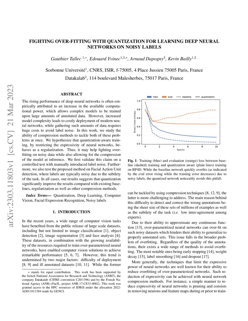 Fighting Over Fitting With Quantization For Learning Deep Neural