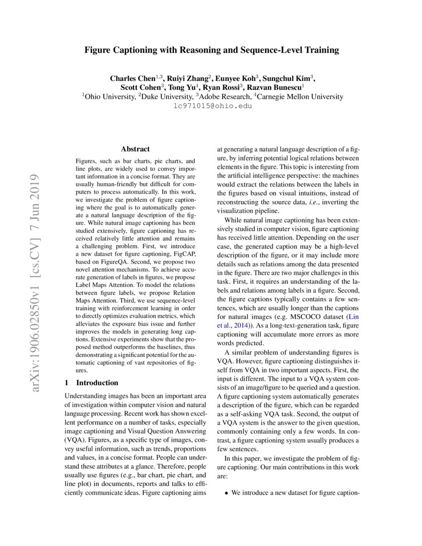 Figure Captioning with Reasoning and Sequence-Level Training | DeepAI