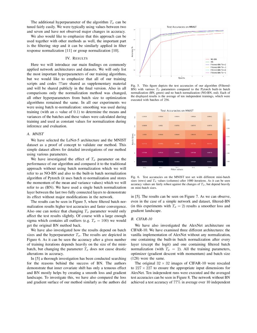 Filtered Batch Normalization | DeepAI