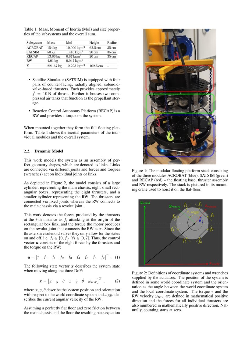 Finding and Following Optimal Trajectories for an Overactuated Floating ...