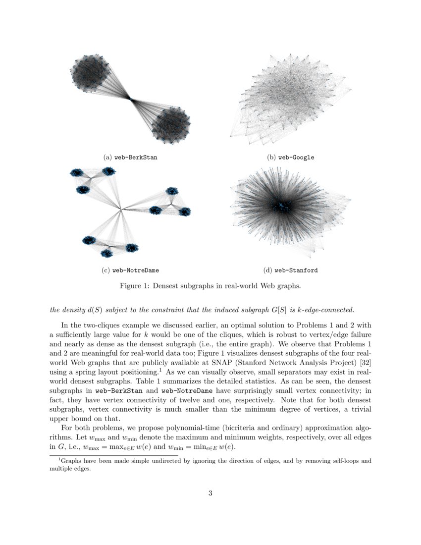 Finding Densest K Connected Subgraphs Deepai 
