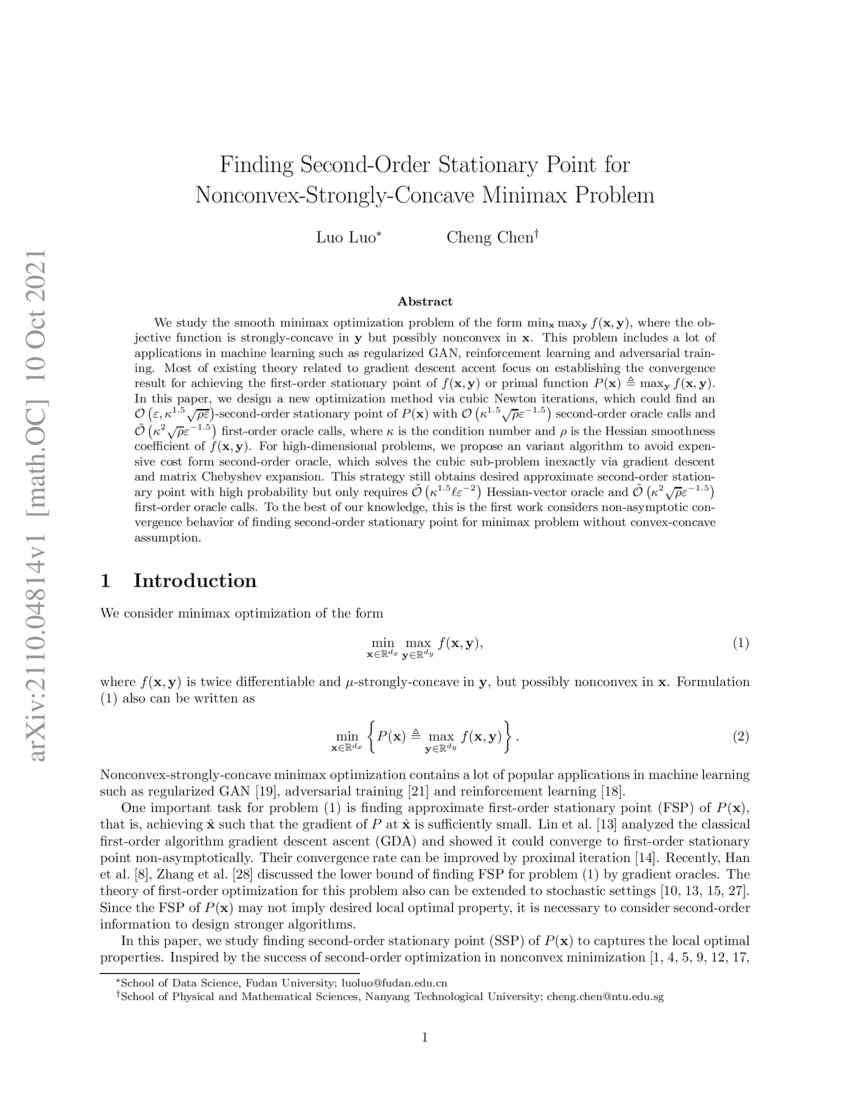 Finding Second-Order Stationary Point for Nonconvex-Strongly-Concave Minimax Problem | DeepAI