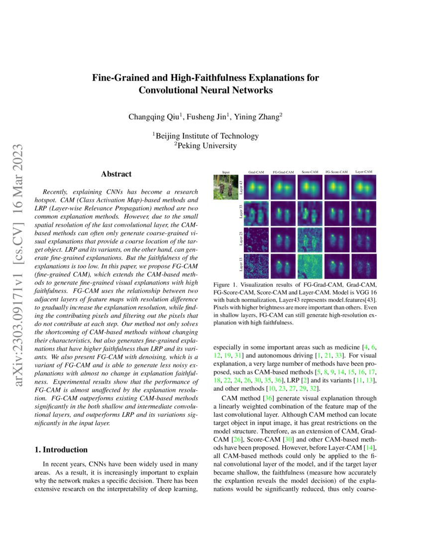 Fine-Grained and High-Faithfulness Explanations for Convolutional Neural Networks | DeepAI