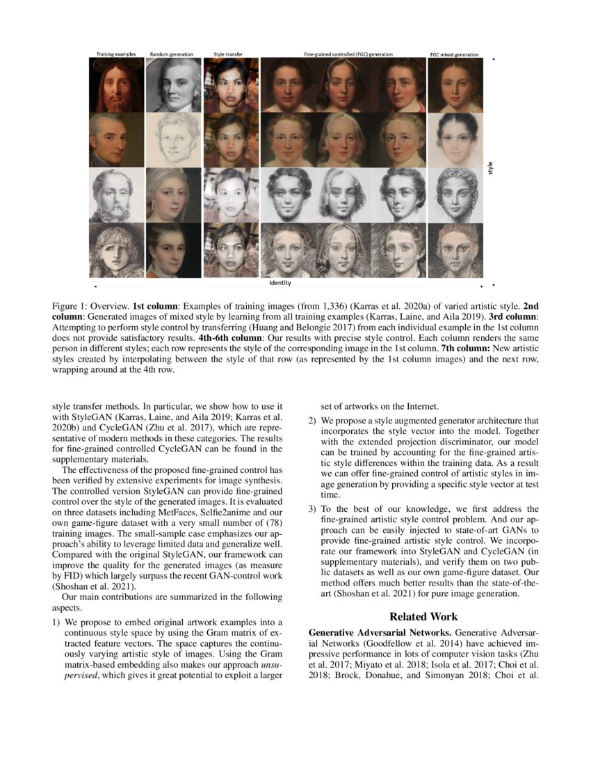 Fine-Grained Control of Artistic Styles in Image Generation | DeepAI