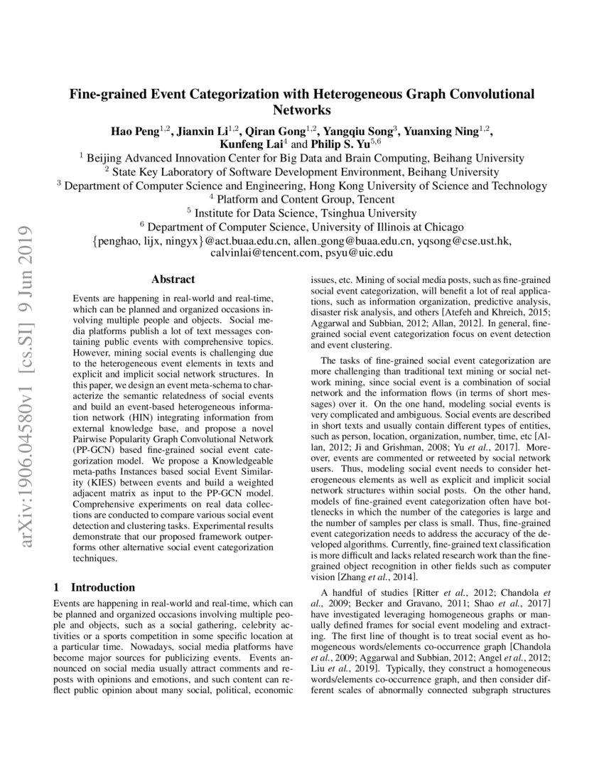 Fine-grained Event Categorization with Heterogeneous Graph Convolutional Networks | DeepAI