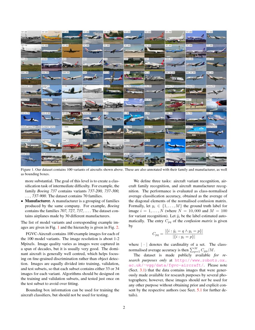 Fine Grained Visual Classification Of Aircraft Deepai
