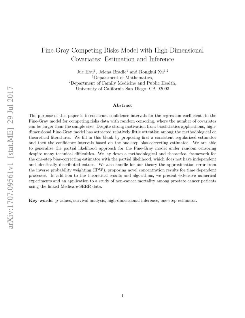 Fine-Gray competing risks model with high-dimensional covariates ...