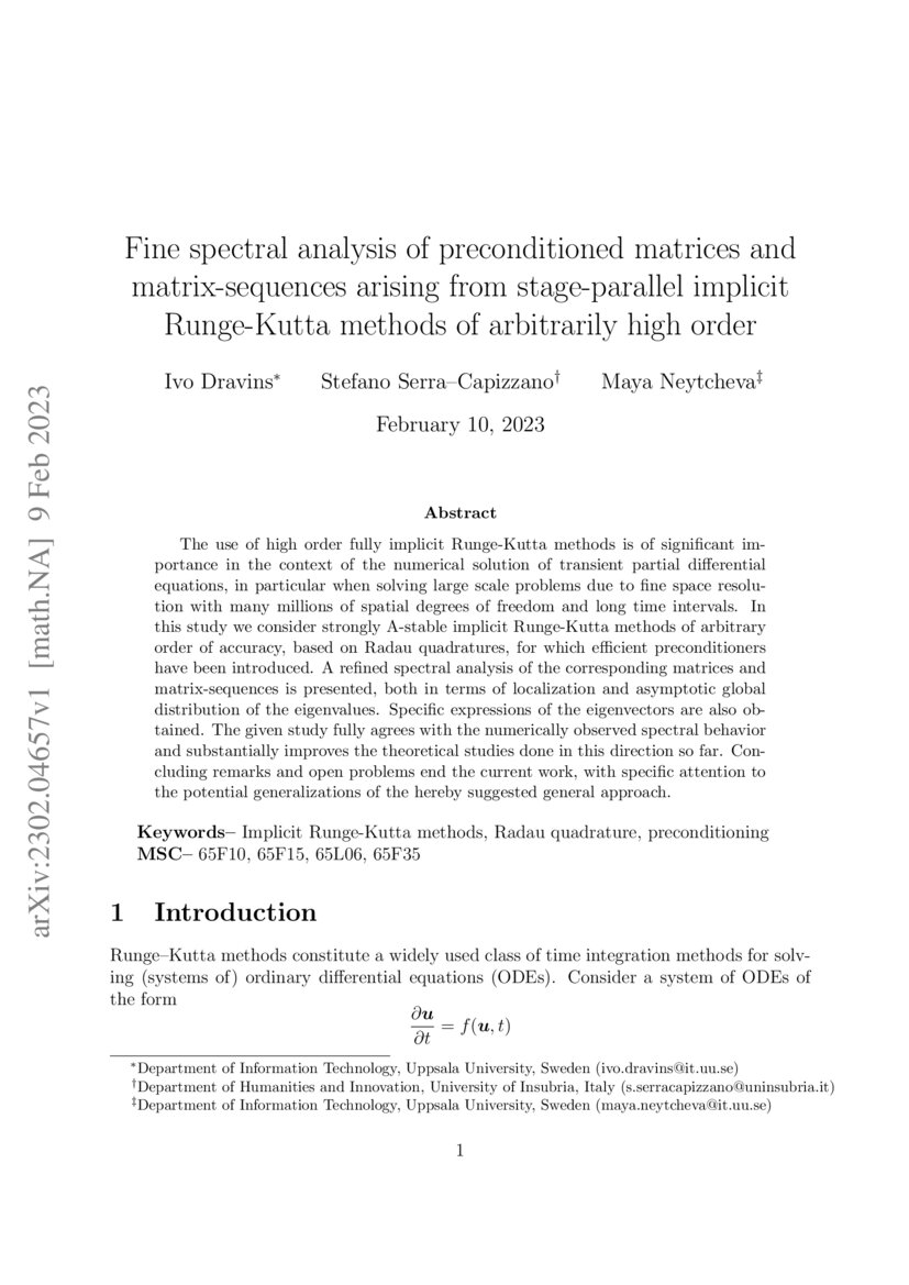 Fine Spectral Analysis Of Preconditioned Matrices And Matrix Sequences Arising From Stage 9334