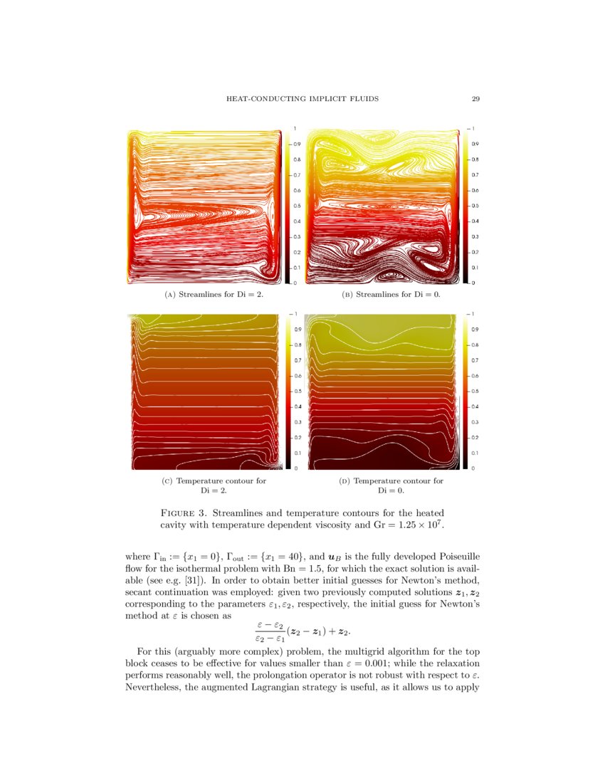 Finite Element Appoximation And Augmented Lagrangian Preconditioning For Anisothermal Implicitly