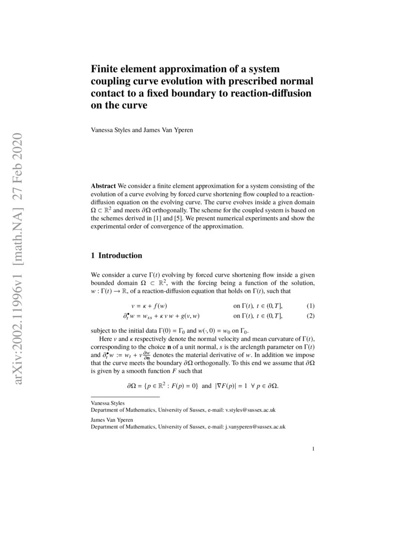 Finite Element Approximation Of A System Coupling Curve Evolution With