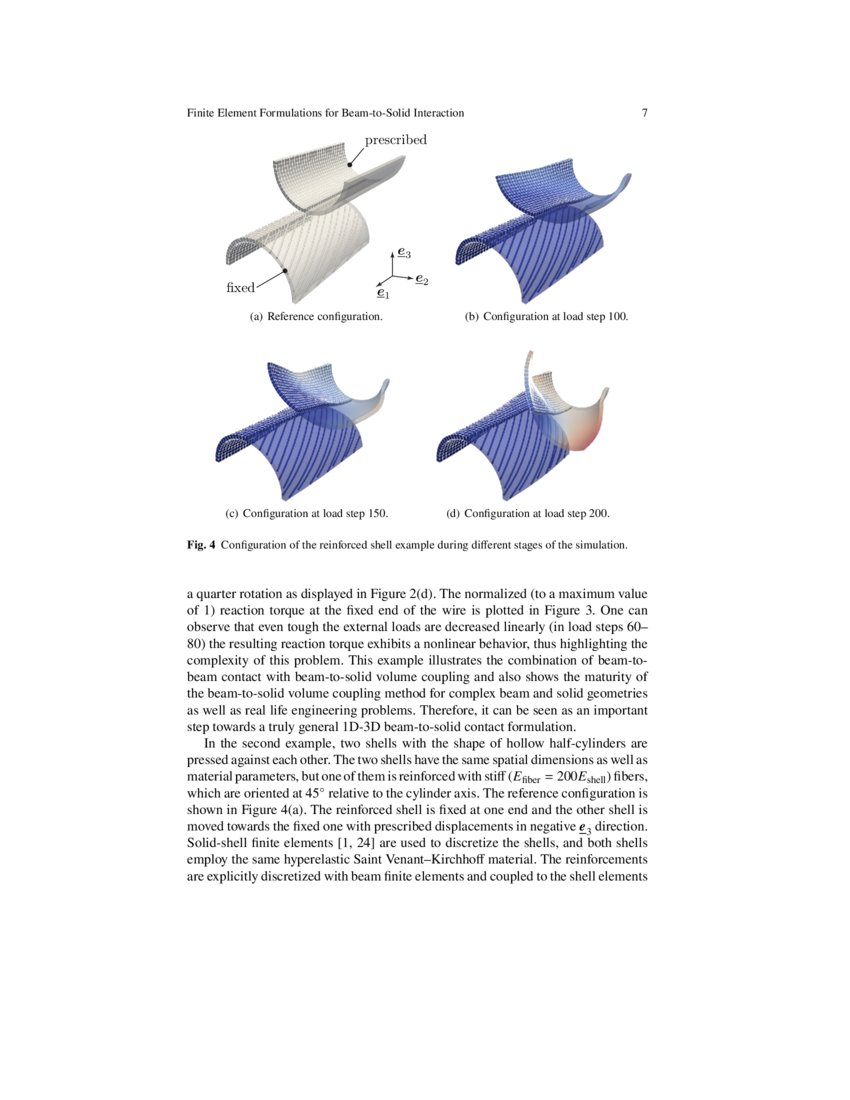 Finite Element Formulations For Beam To Solid Interaction From