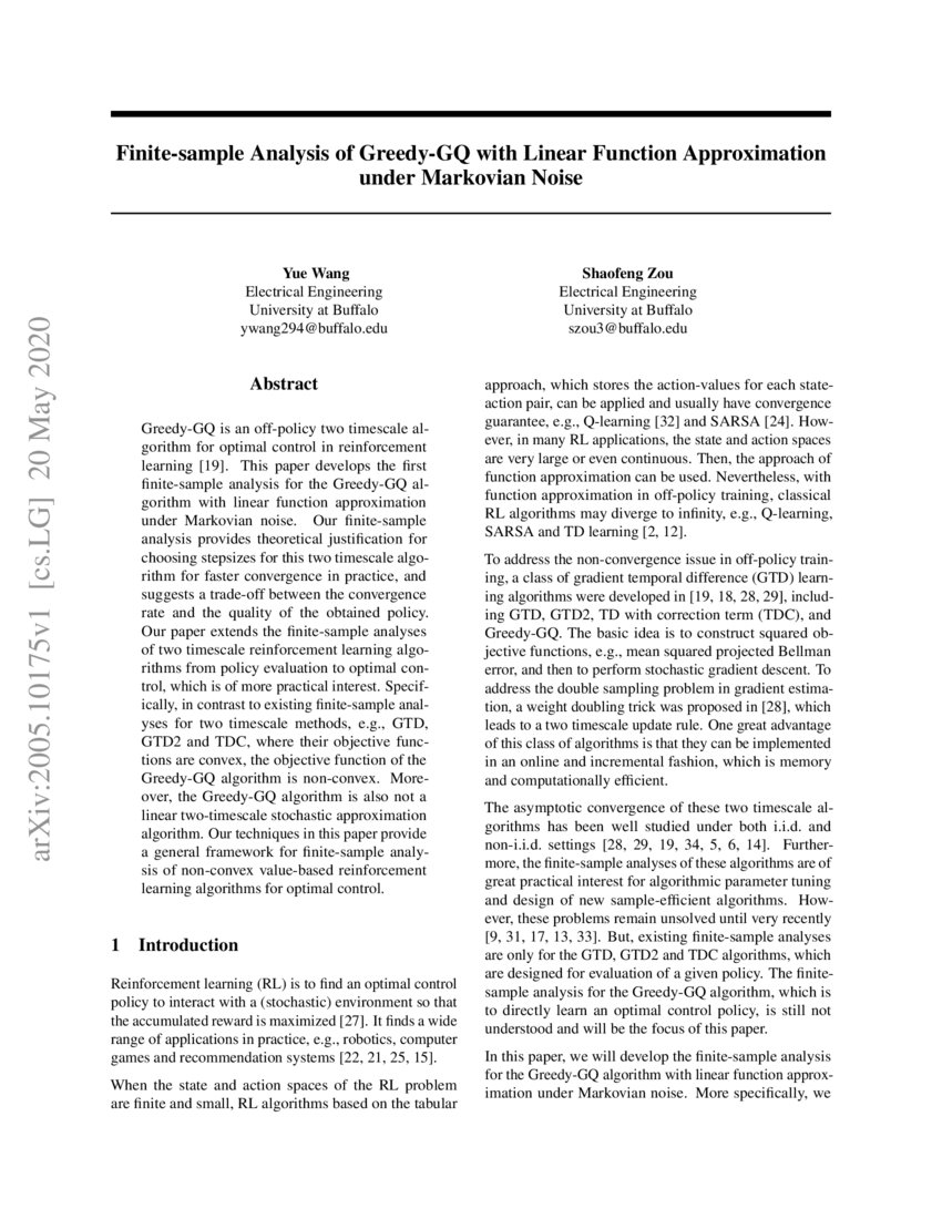 Finite Sample Analysis Of Greedy Gq With Linear Function Approximation Under Markovian Noise