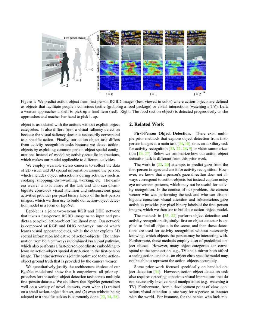 First Person Action-Object Detection with EgoNet | DeepAI