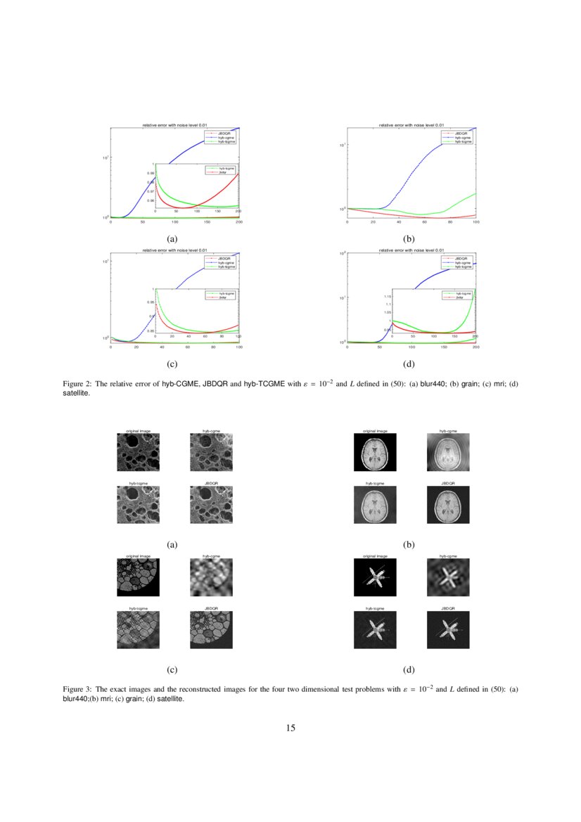 First Projection Then Regularization Hybrid Algorithms For Large Scale General Form