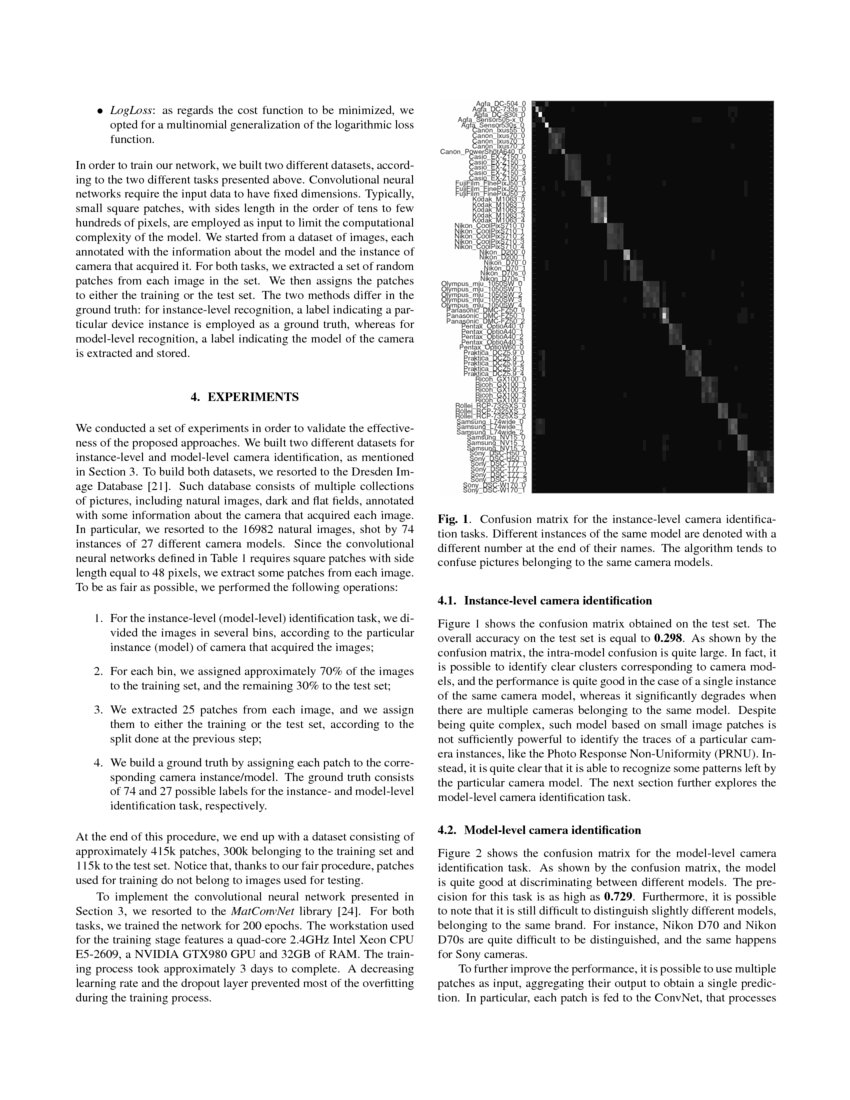 First Steps Toward Camera Model Identification with Convolutional Neural Networks | DeepAI