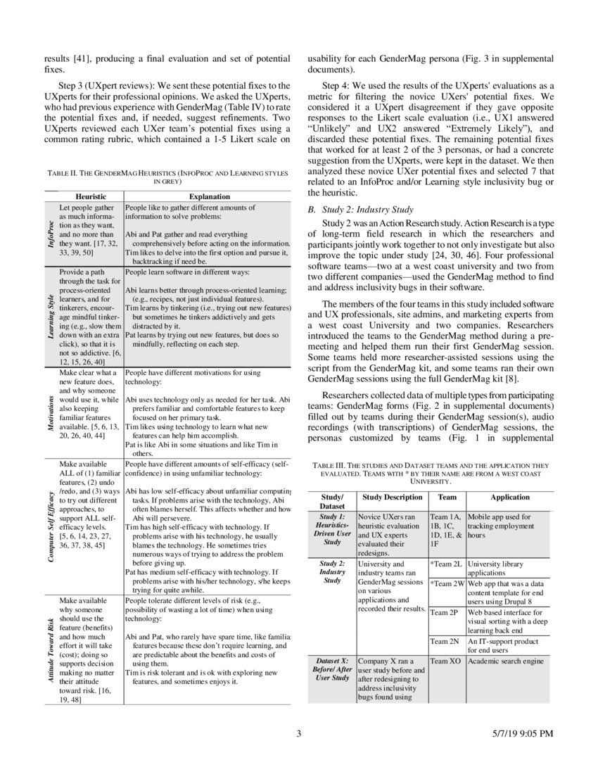 Fixing Inclusivity Bugs for Information Processing Styles and Learning Styles | DeepAI