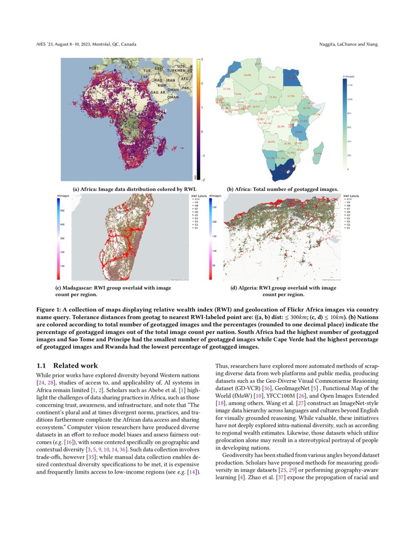 Flickr Africa Examining Geo Diversity In Large Scale Human Centric