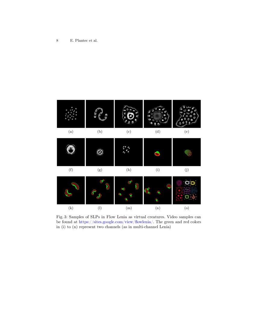 Flow Lenia: Mass conservation for the study of virtual creatures in continuous cellular automata ...