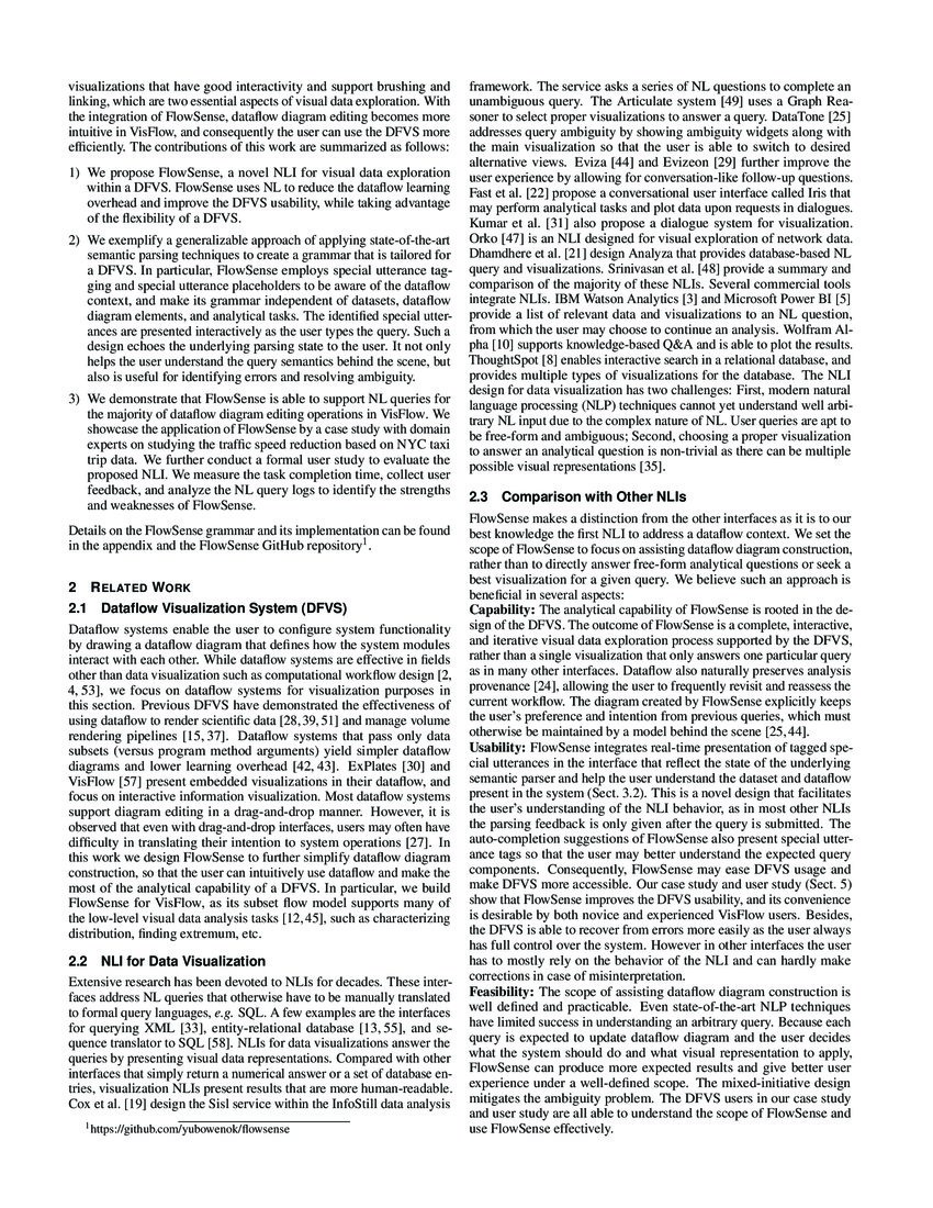 FlowSense: A Natural Language Interface for Visual Data Exploration within a Dataflow System ...