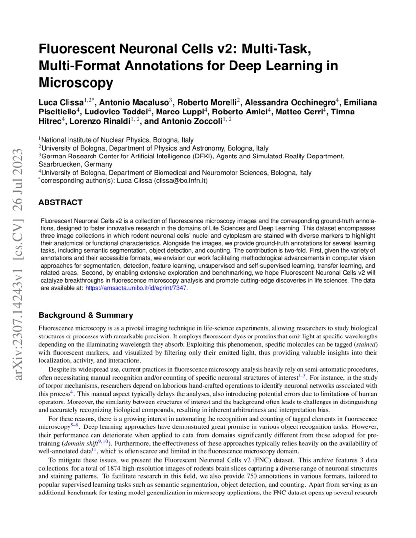 Fluorescent Neuronal Cells v2: Multi-Task, Multi-Format Annotations for Deep Learning in ...