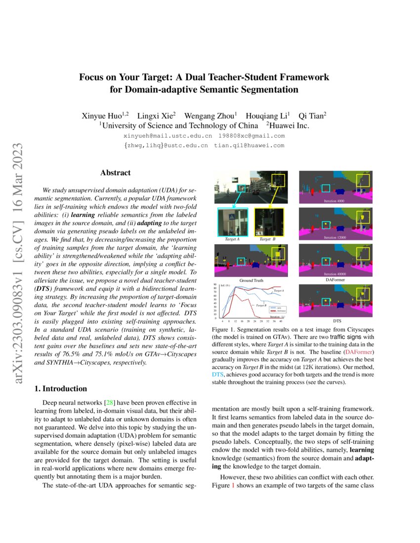 Focus on Your Target: A Dual Teacher-Student Framework for Domain ...