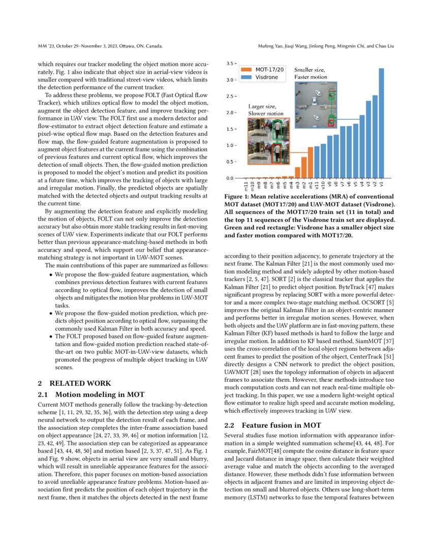 FOLT: Fast Multiple Object Tracking from UAV-captured Videos Based on Optical Flow | DeepAI