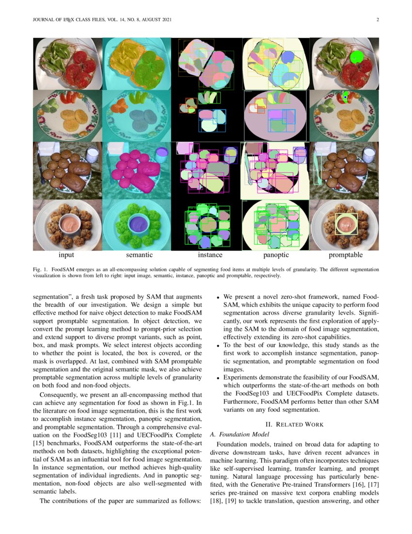 FoodSAM: Any Food Segmentation | DeepAI