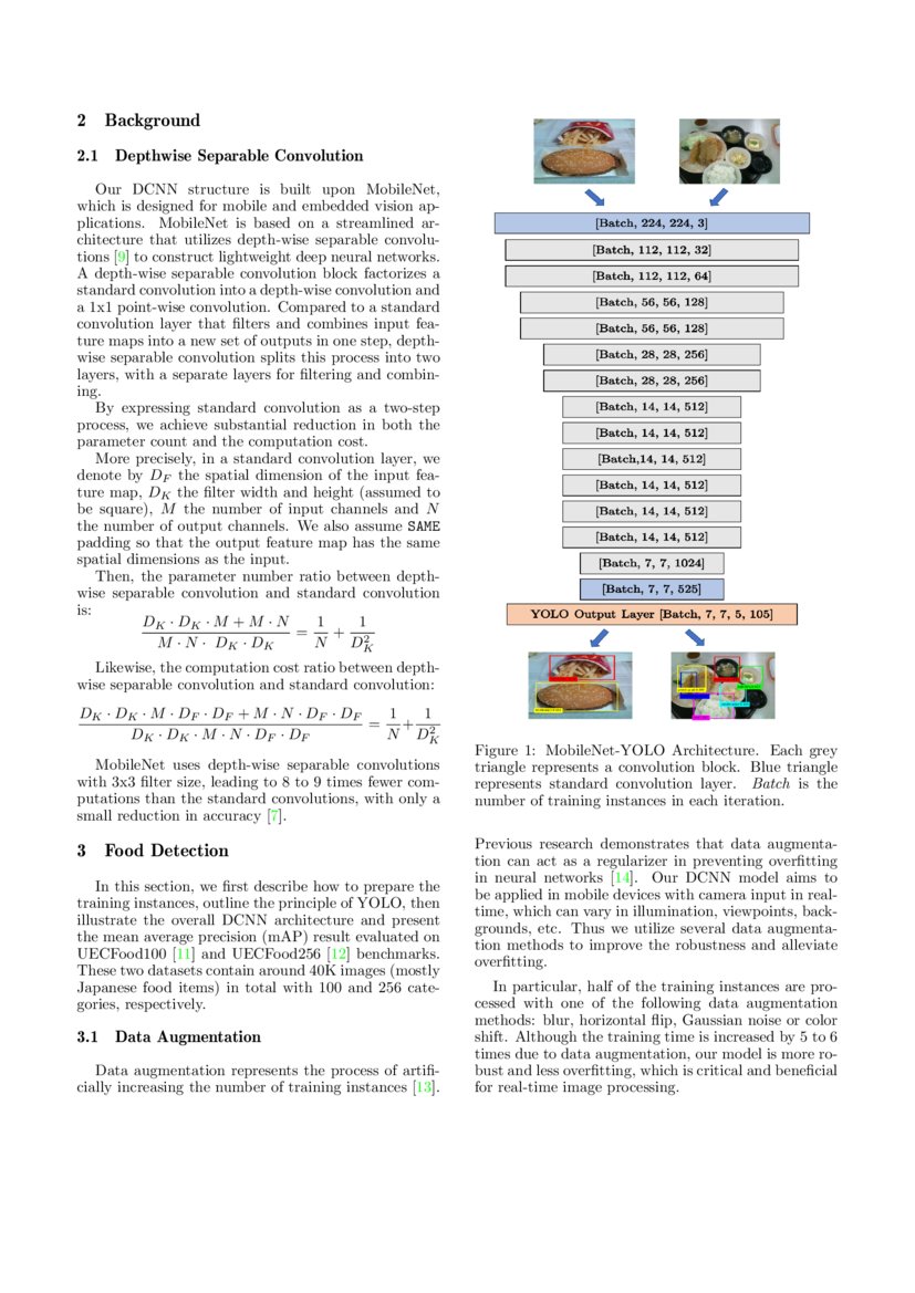 Foodtracker A Real Time Food Detection Mobile Application Bydeep Convolutional Neural Networks