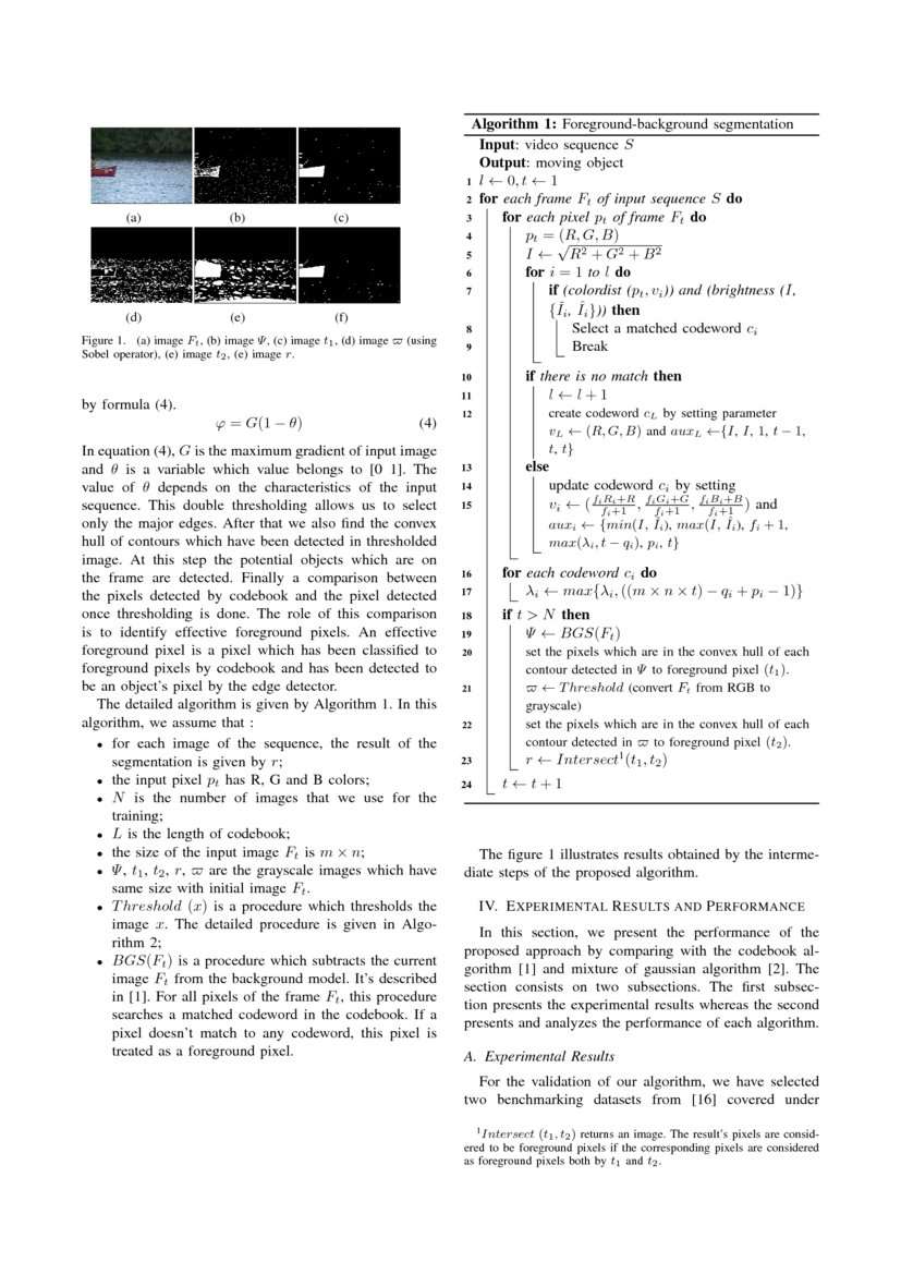 Foreground Background Segmentation Based On Codebook And Edge Detector 6785
