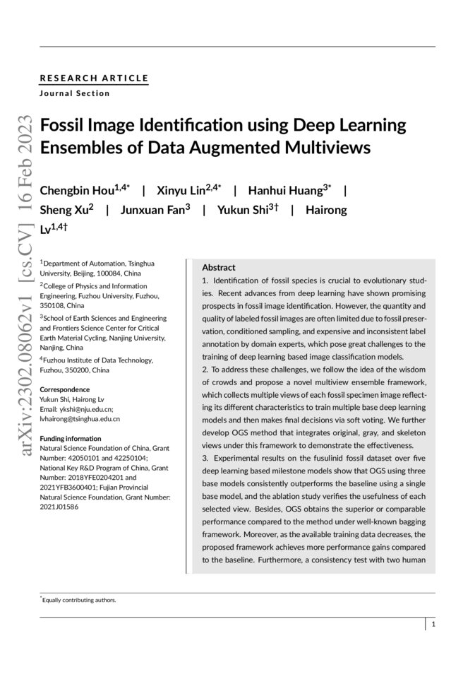 Fossil Image Identification Using Deep Learning Ensembles Of Data Augmented Multiviews Deepai