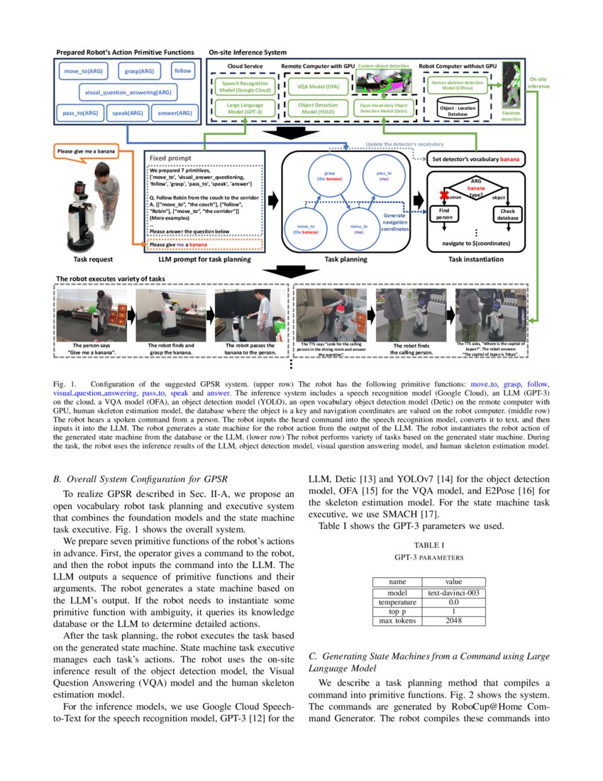 Foundation Model based Open Vocabulary Task Planning and Executive System for General Purpose ...