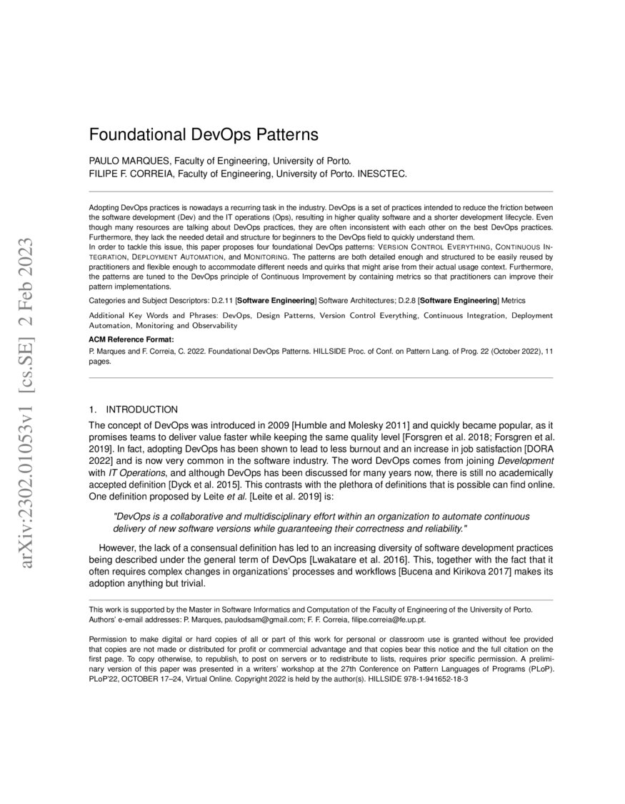Foundational Devops Patterns Deepai