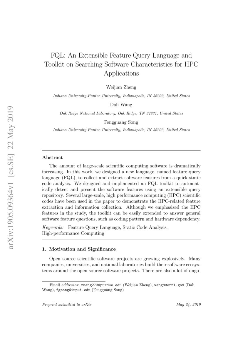 Fql An Extensible Feature Query Language And Toolkit On Searching Software Characteristics For