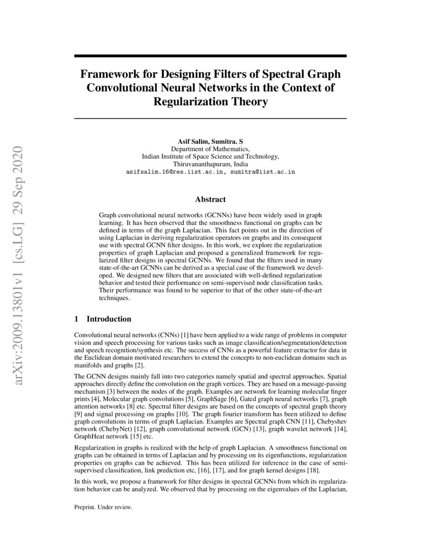 Framework For Designing Filters Of Spectral Graph Convolutional Neural