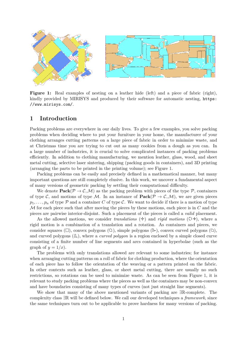 Framework for ∃ℝ-Completeness of Two-Dimensional Packing Problems | DeepAI