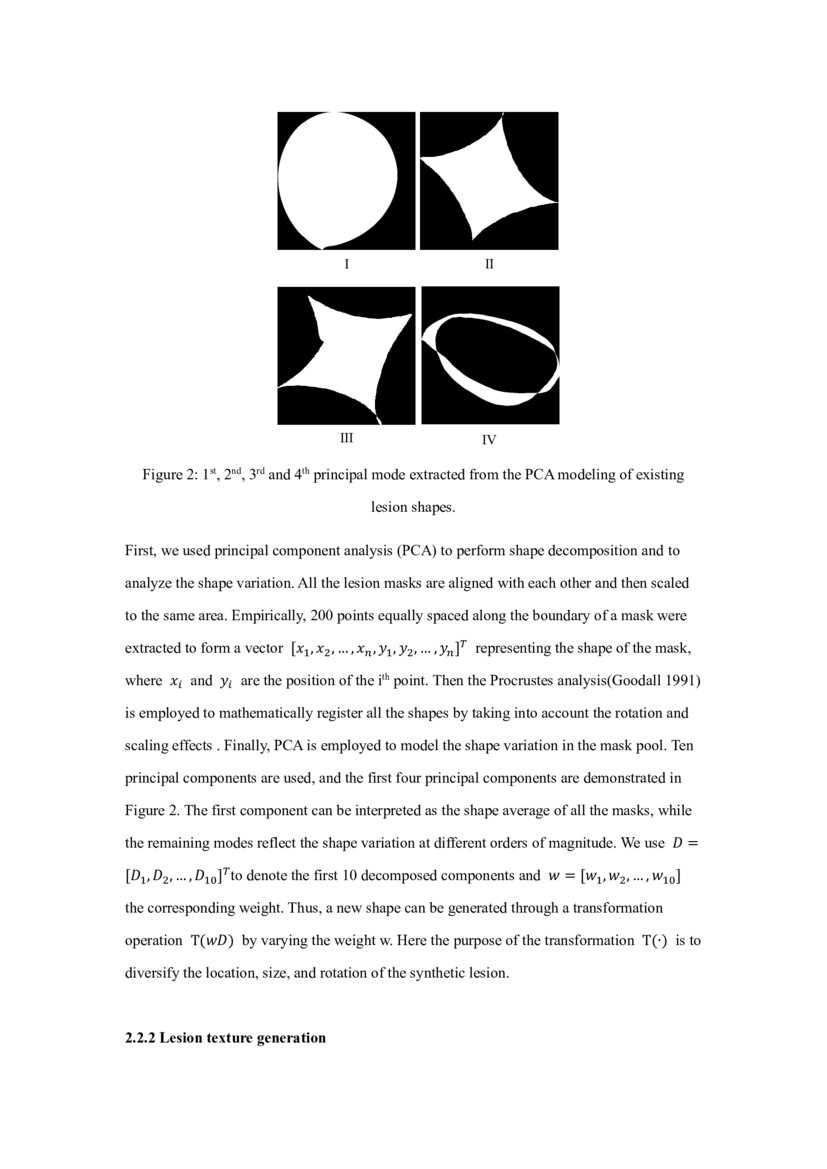 Free Form Lesion Synthesis Using A Partial Convolution Generative