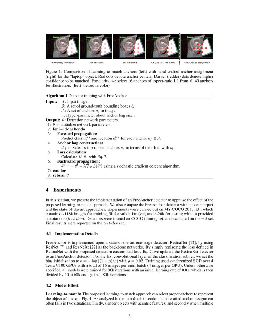 FreeAnchor: Learning to Match Anchors for Visual Object Detection | DeepAI