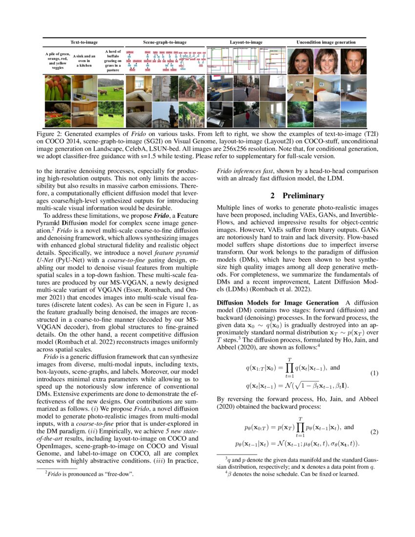 Frido: Feature Pyramid Diffusion for Complex Scene Image Synthesis | DeepAI