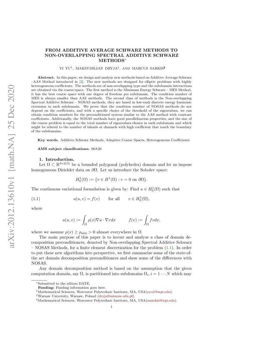 From Additive Average Schwarz Methods To Non Overlapping Spectral