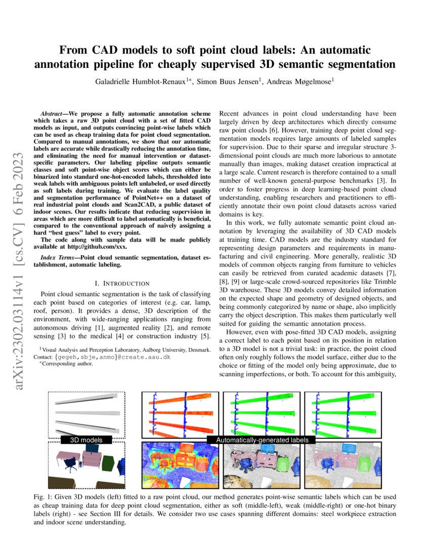 From Cad Models To Soft Point Cloud Labels An Automatic Annotation Pipeline For Cheaply