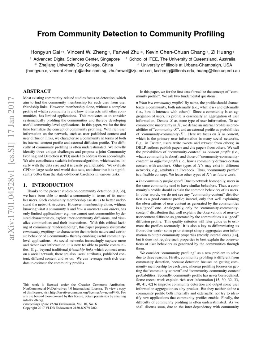 From Community Detection to Community Profiling | DeepAI