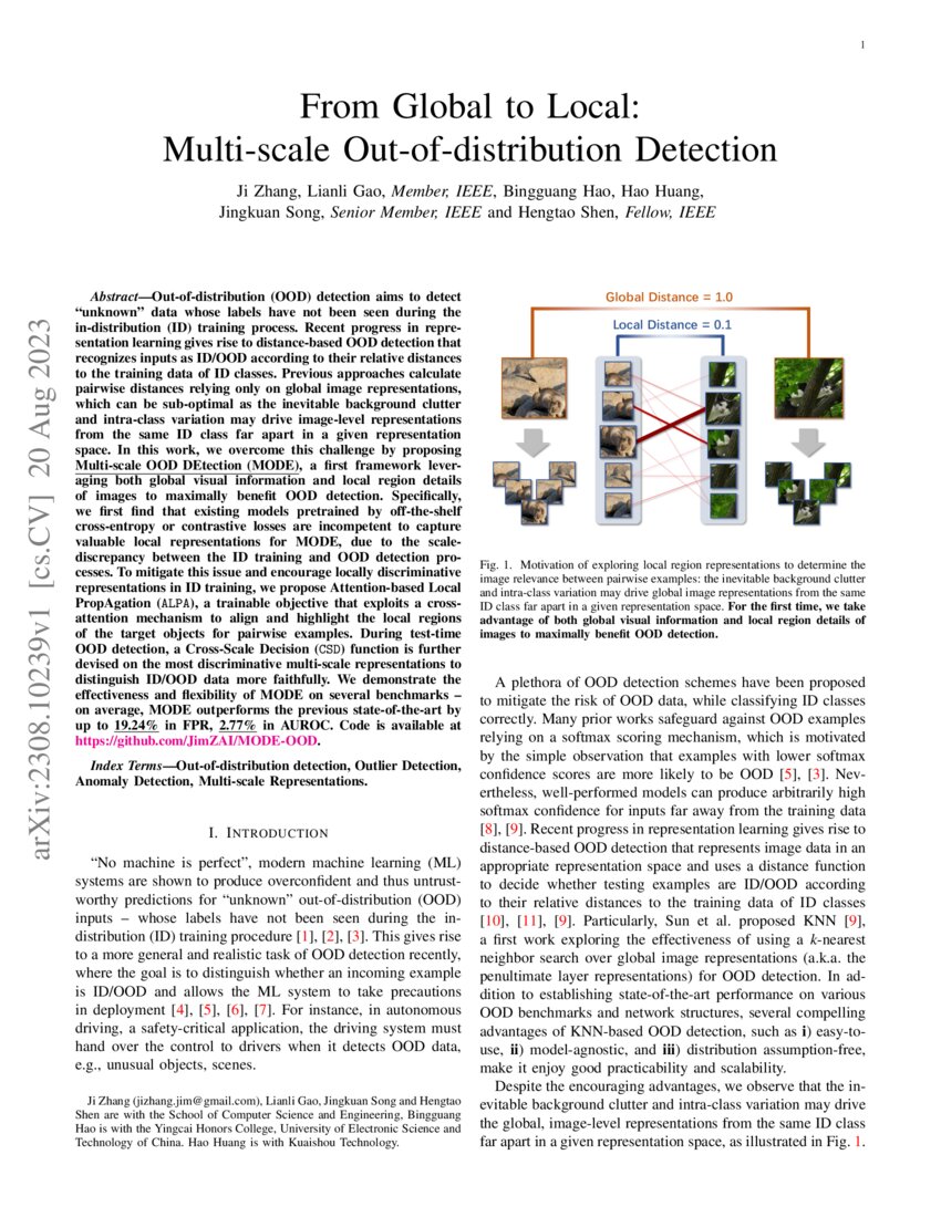 From Global to Local: Multi-scale Out-of-distribution Detection | DeepAI