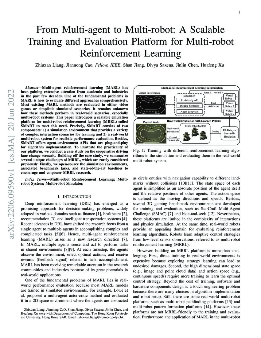 From Multi-agent to Multi-robot: A Scalable Training and Evaluation ... From Multi-agent to Multi-robot: A Scalable Training and Evaluation ...