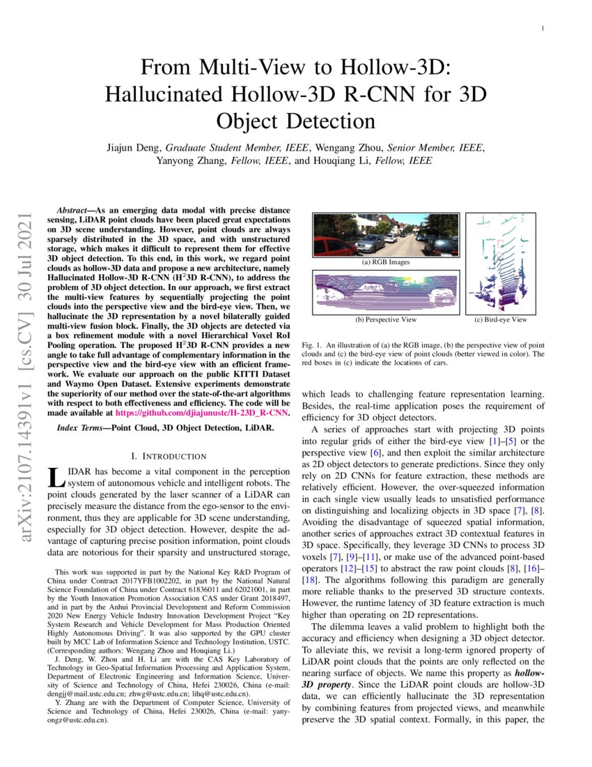 From Multi-View to Hollow-3D: Hallucinated Hollow-3D R-CNN for 3D ...
