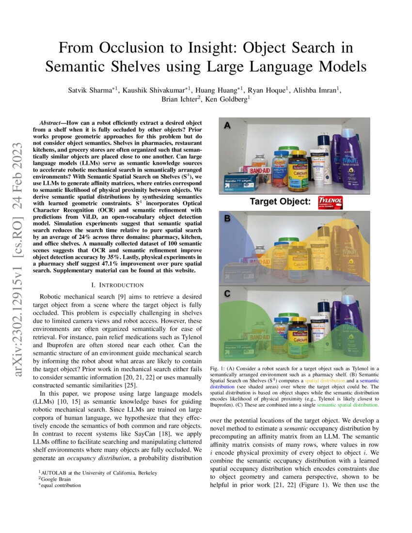 From Occlusion To Insight Object Search In Semantic Shelves Using Large Language Models Deepai