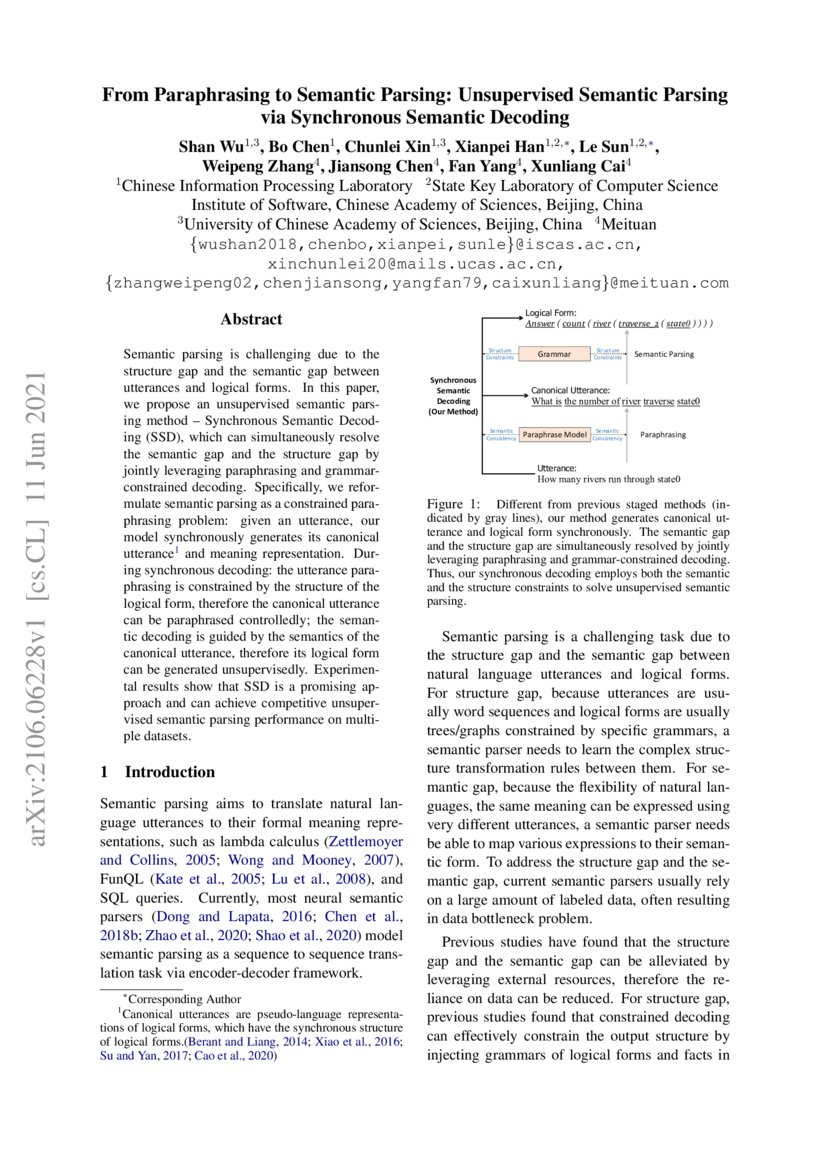 From Paraphrasing To Semantic Parsing Unsupervised Semantic Parsing Via Synchronous Semantic
