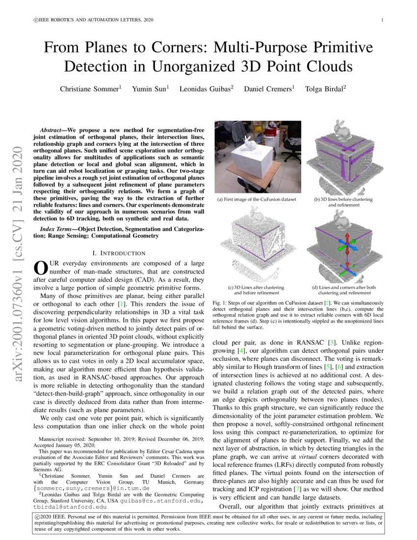 From Planes to Corners: Multi-Purpose Primitive Detection in Unorganized 3D Point Clouds | DeepAI