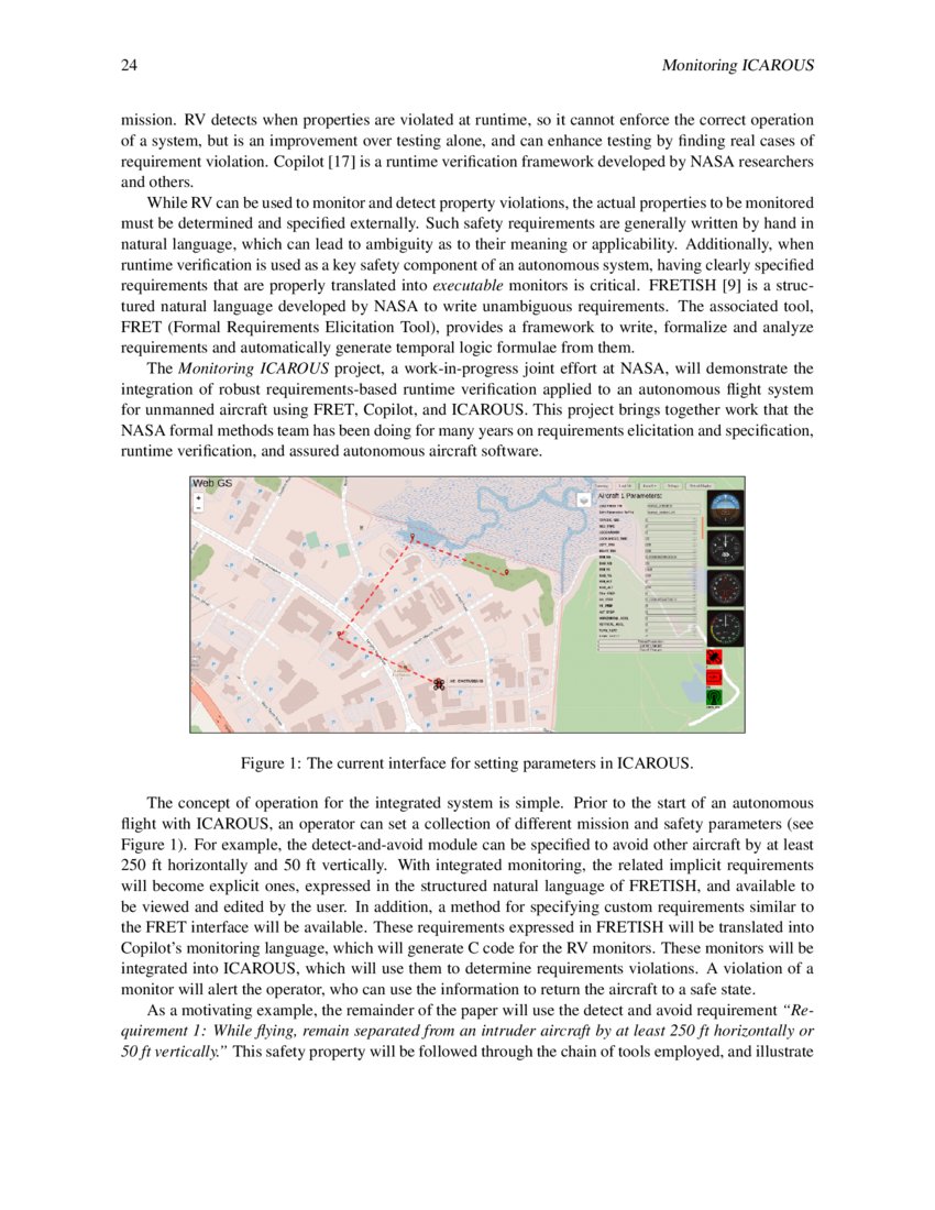 From Requirements to Autonomous Flight: An Overview of the Monitoring ...